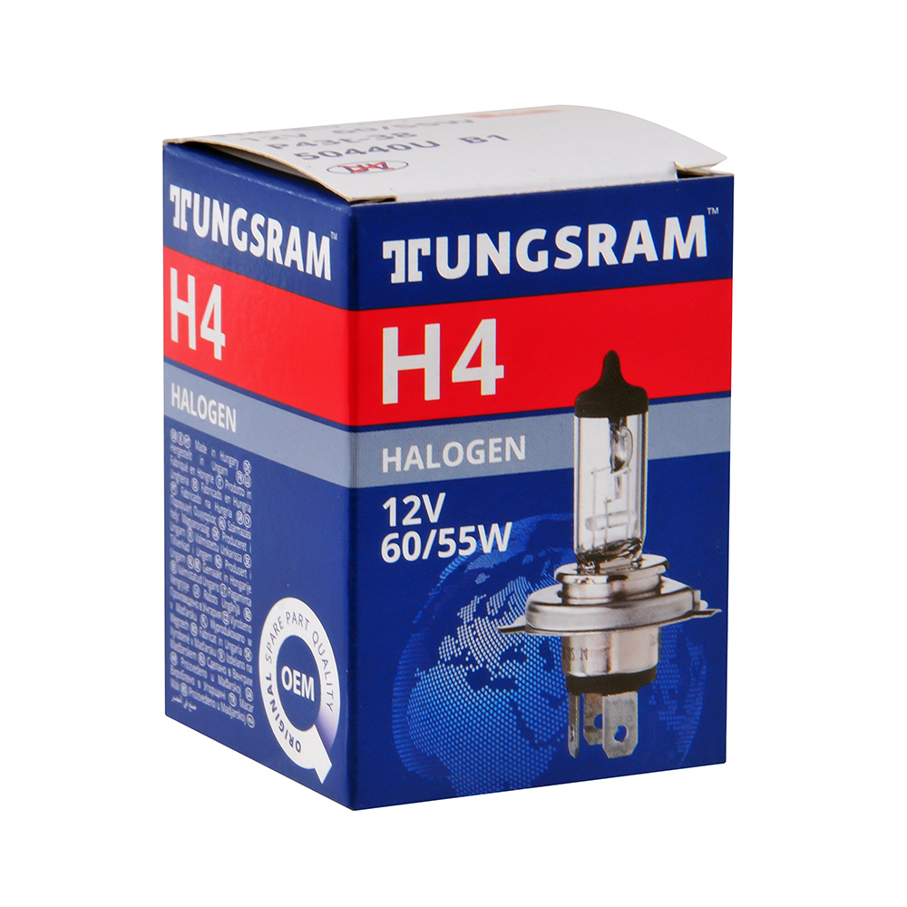 Лампа галогенная TUNGSRAM 12V H4 60/55W 50440U B1 купить недорого по ...